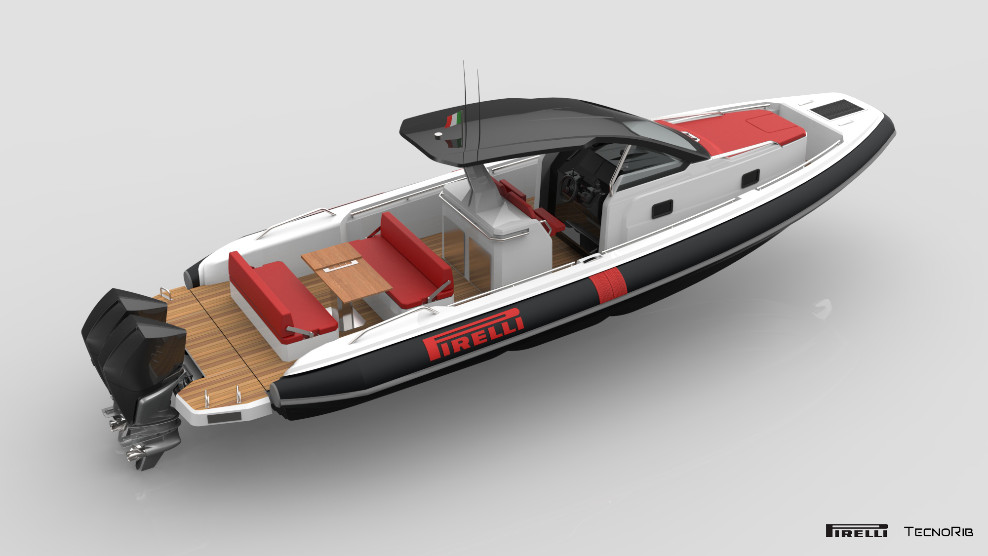 Il nuovo Pirelli 35 : il nuovo gommone TecnoRib fa il suo debutto in acqua