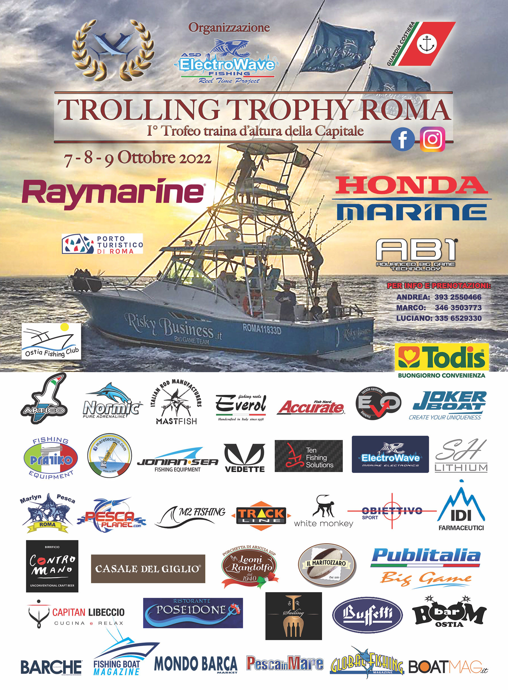 Trolling Trophy Roma 2022: il 1° Trofeo di traina d'Altura di Roma