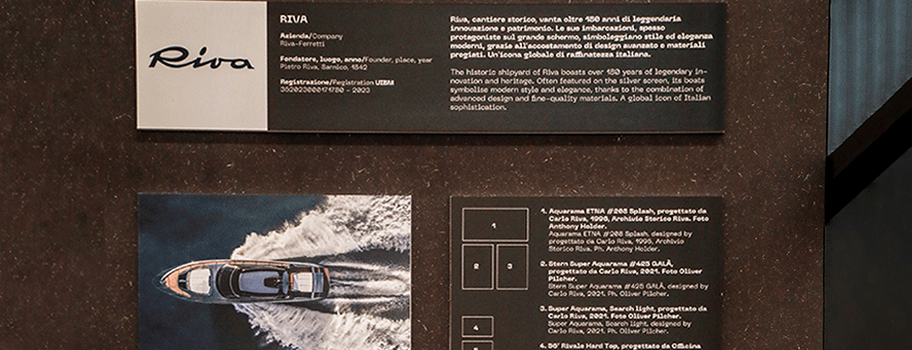 Riva alla mostra "IDENTITALIA, The Iconic Italian Brands"